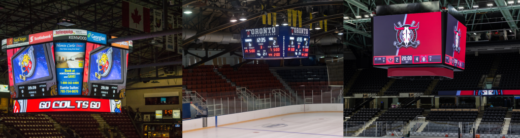 OES Centerhung Scoreboards | 360° LED Video Displays